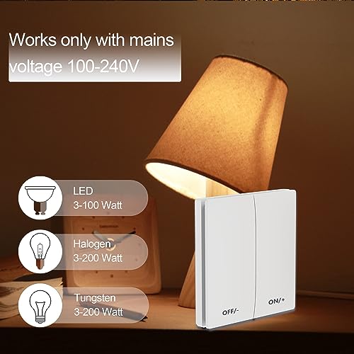 LED Dimmer Switch, Wireless Kinetic Switch Remote Control No WiFi No ...