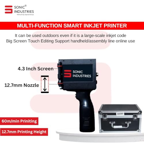 SONIC INDUSTRIES Portable Printer Thermal Inkjet Device for Batch ...