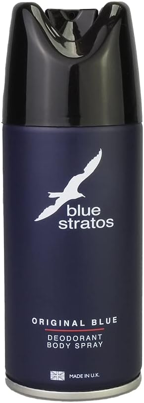 Blue Stratos Mens Body Spray Deodorant Original Blue 150ml : Amazon.co ...