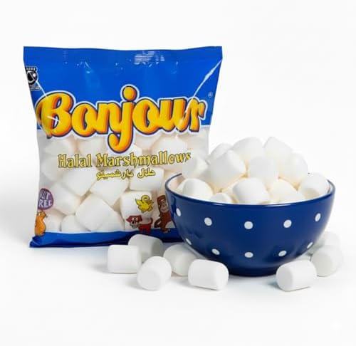 Amazon.com : Bonjour Large Marshmallows - Halal Gelatin, Low Fat & Dye ...