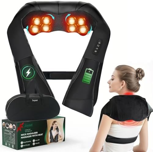 Joyset Cordless Neck Massager Shiatsu Neck and Back Massager with ...