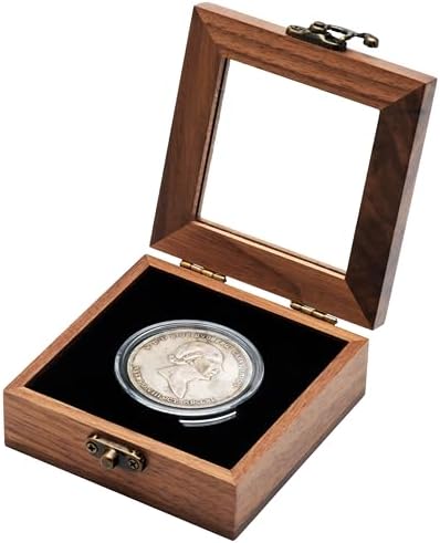 Amazon.com: COSISO Single Walnut Wood Challenge Coin Presentation ...