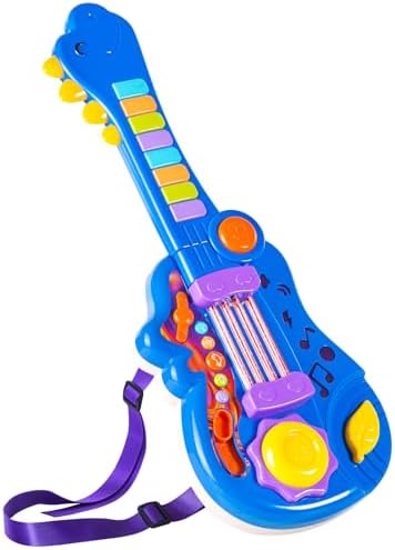 Amazon.com: Dinosaur Kids Guitar 2-in-1 Musical Instruments for 3 4 5 ...