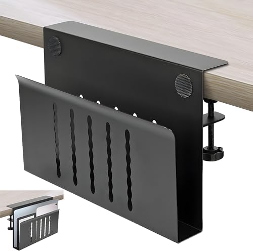 HAQIUHETO Desk Side Storage, Under Steel Hanging Organizer, No Drill ...