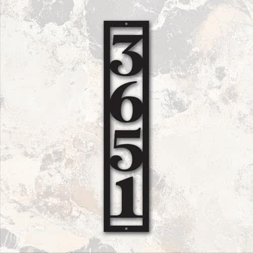 Amazon.com: Lewis Design Vertical Address Custom Metal Sign, Powder ...