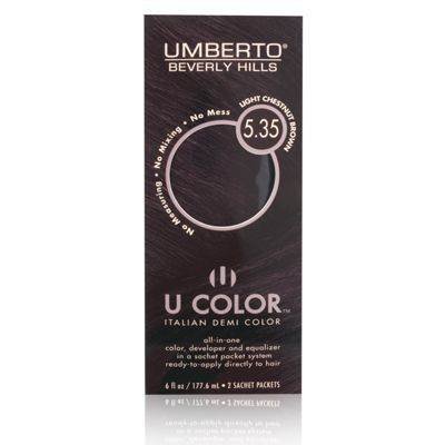 Amazon.com : U Color by Umberto Italian Demi Color 5.35 Light Chestnut ...