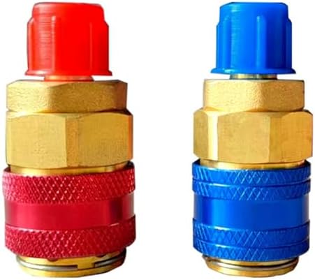 Amazon.com: 2pcs R134a Quick Coupler Adapter Connectors, High & Low ...