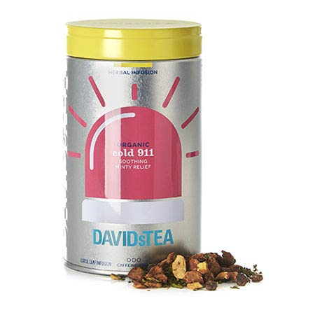 Amazon.com: DAVIDsTEA Organic Cold 911 Relaxing Herbal Tea Iconic Tin ...