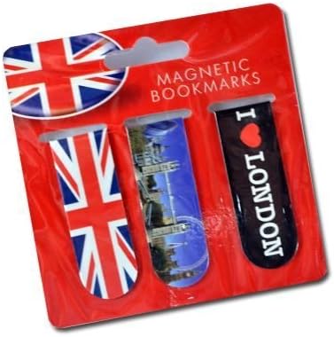 Elgate London Magnetic Bookmarks - Pack of 3: Amazon.co.uk: Stationery ...