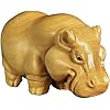 HomDSim Hippo Figurine Sandalwood Wooden Hippopotamus Statue Art ...