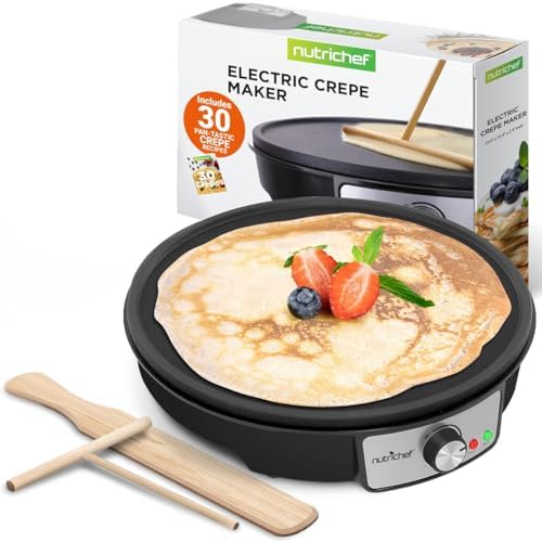 Amazon.com: Health and Home Electric Crepe Maker - 10"Crepe Pan,Crepe ...