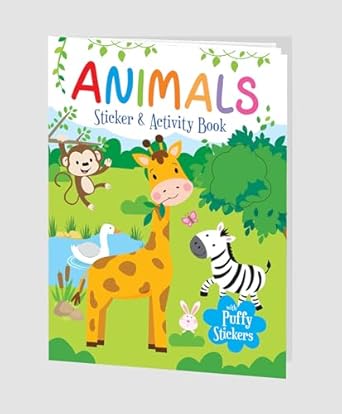 Hello Friend Books Puffy Stickers Activity Book: Animals- Amazing ...