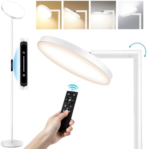 OUTON LED Uplighter and Downlight Floor Lamp, Dimmable Adjustable ...