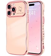 Amazon.com: LCHULLE for iPhone 14 Pro Max Case for Women Girls, Cute Wave Frame Curly Shape with ...