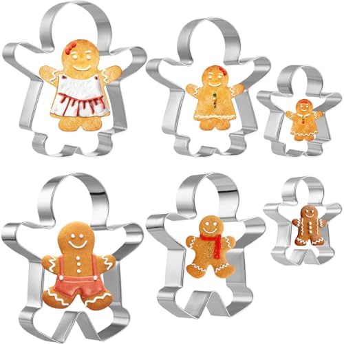 Amazon.com: Funny Gingerbread Man Cookie Cutters, Boy and Girl Cookie ...