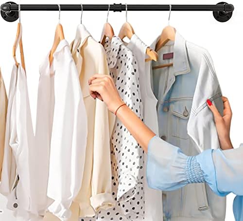 Amazon.com: TEDIDUWA Clothes Rack 36in, Wall Mounted Garment Rack with ...