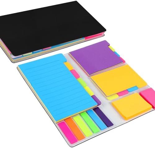 Sticky Note Set, 402 Sheets Self-Stick Divider Memo Notes Pads Bookmark ...