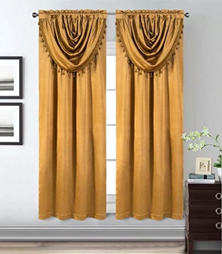 Amazon.com: GLORY RUGS Window Panel with Attached Valance Curtain ...