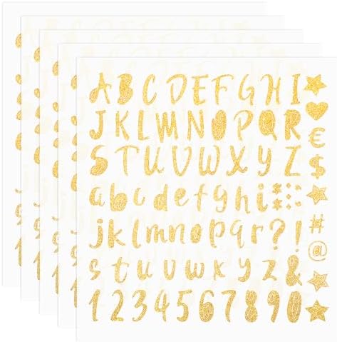 Cursive Letter Stickers 10 Sheets Glitter Letter Stickers 470 Pcs 2 ...