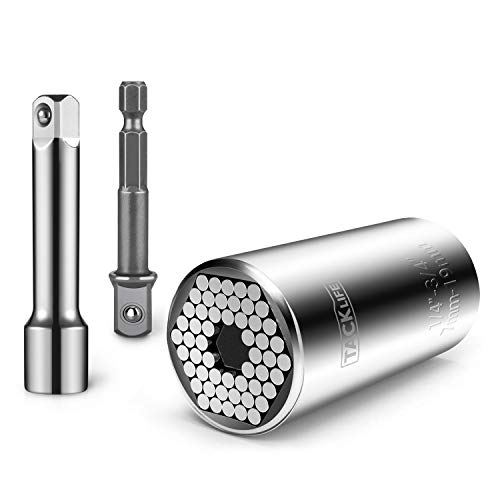 Universal Socket, TACKLIFE 3Pcs Multifunctional 1/4’’- 3/4’’ (7mm-19mm ...