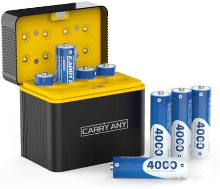 Amazon.com: CARRY ANY Paquete de 8 baterías AA recargables de 1.5 V con ...