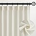 Amazon.com: 96 Inches Long Pinch Pleated Semi Sheer Curtains,Natural ...