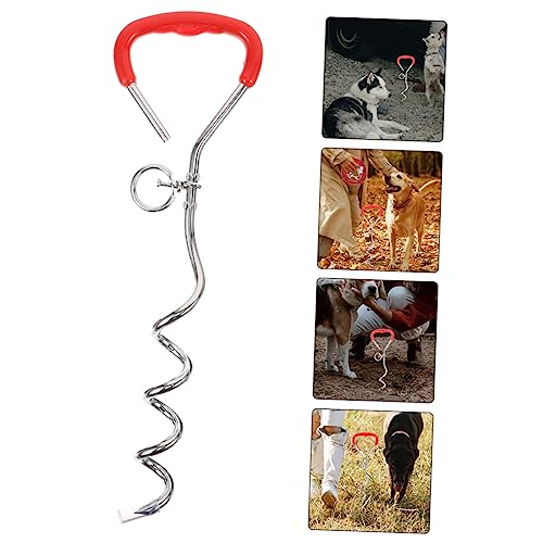 BESPORTBLE Dog Tie Stake Dog Stake Spiral Dog Ground Anchor Dog Ground ...