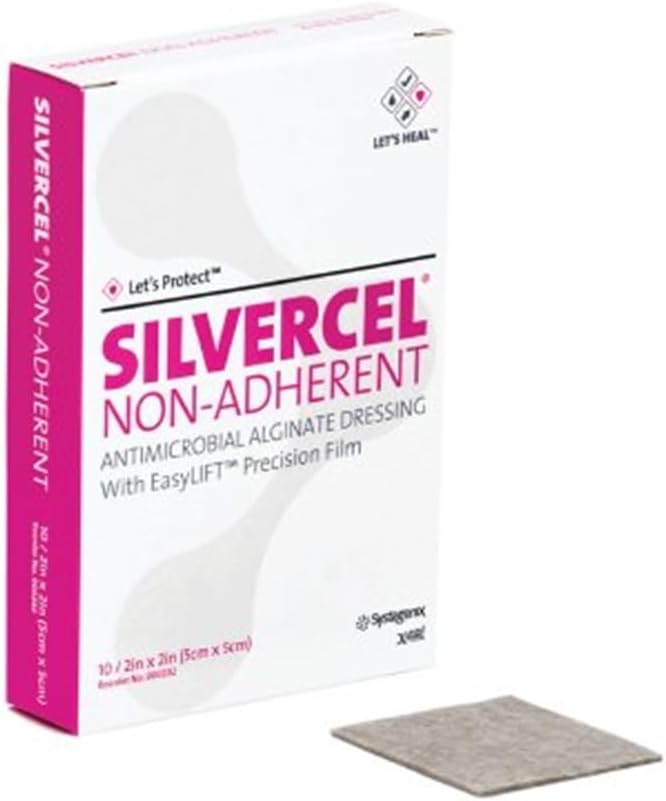 Amazon.com: SILVERCEL Antimicrobial Alginate Dressing [4X4] 1 Dressing ...