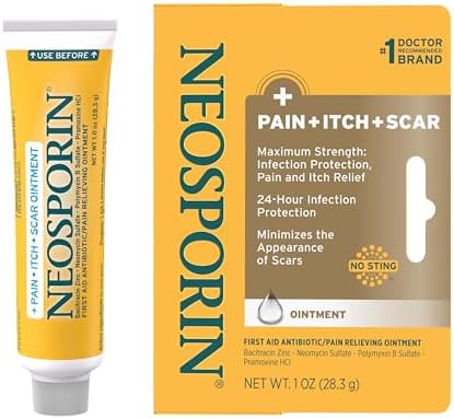 Amazon.com: Neosporin + Pain, Itch & Scar, First Aid Triple Antibiotic ...