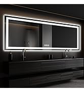 Amazon.com: ISKM LED Mirror for Bathroom Lighted Vanity Mirror for Wall ...
