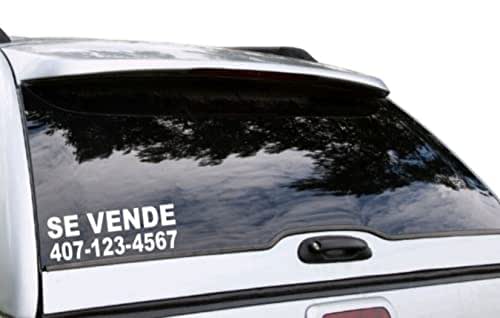 Amazon.com: For Sale Decal in Se Vende with Custom Phone Number Decal ...