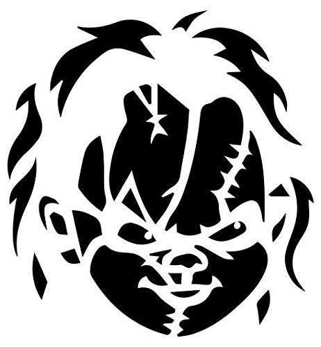 Amazon.com: Chucky Scary Face - Sticker Graphic - Auto, Wall, Laptop ...