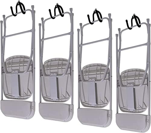 Amazon.com: AUXPhome 4 Pack Chair Storage Rack, Wall Mounted Folding ...