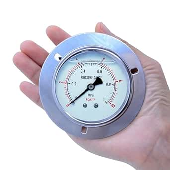 Amazon.com: Pressure Gauge Fuel Air Compressor Meter 16 Bar Radial ...