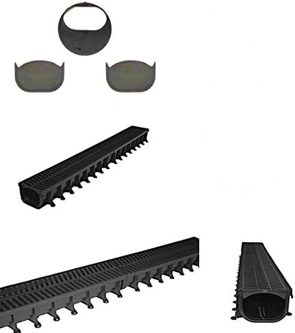 5 x Heavy Duty A15 Linear Storm Water Shallow Flow Channel Drainage PVC ...