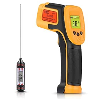 SOVARCATE Infrared Digital Laser Probe Temperature Gun for Cooking/Air ...