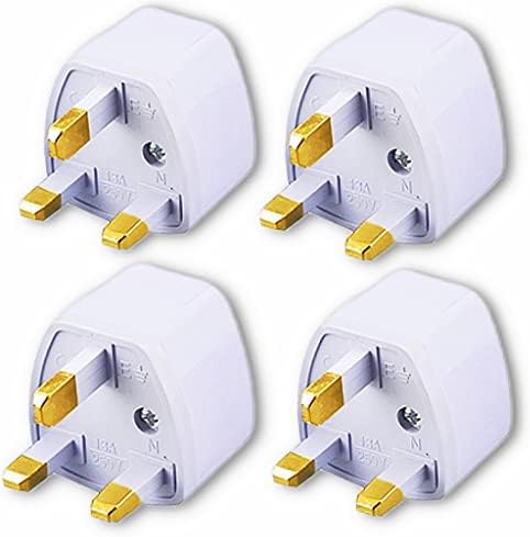 Type-G Plug Adapter UK Converter - (3pcs) India to UK Plug Adaptor for ...
