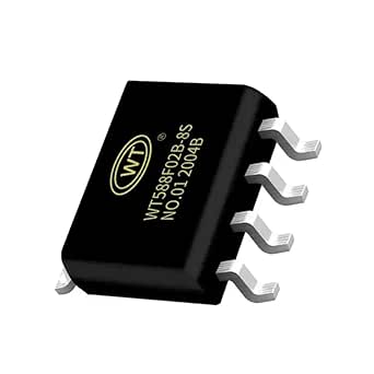 WT588，WT588F02B Recordable Voice Sound Chip，16 bit DAC Output Voice Sound IC，170s 8 Pin Music ...