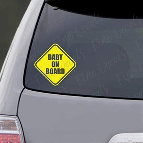 Amazon.com: Baby on Board Yield Vinyl Decal Sticker Decor Car Decal ...