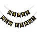 Amazon.com: FECEDY Happy New Year Banner Black Bunting with Gold ...