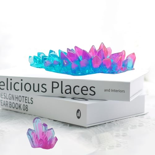 3 Pcs Cluster Crystal Resin Molds, FineGood Quartz Rock Silicone Moulds ...