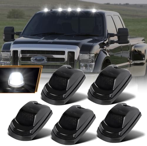 Amazon.com: 5PCS White LED Cab Roof Marker Light 18 LED Roof Top ...