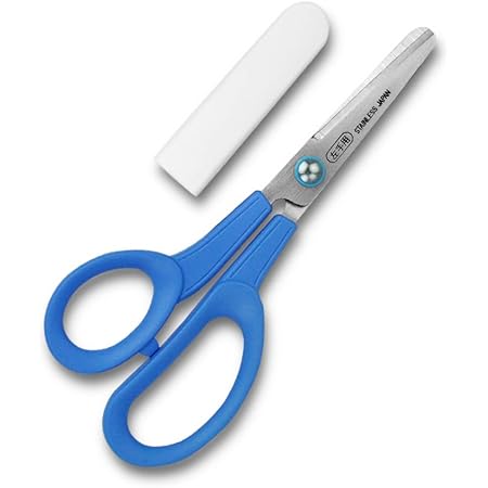 Amazon.com : CANARY Safe Blunt Tips Scissors with Cover for Left Handed ...