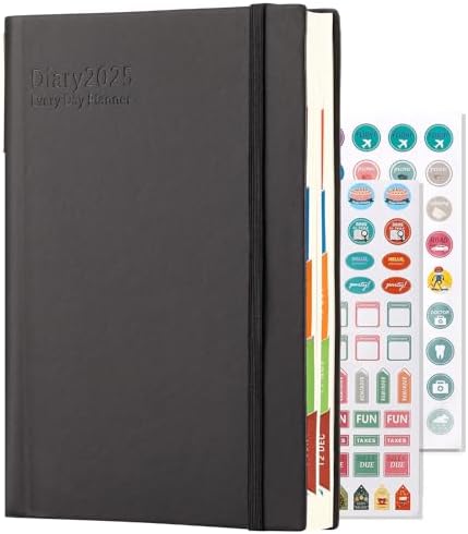 Academic Diary 2025,Diary 2025 A5 Day Per Page from Jan 2025 to Dec ...