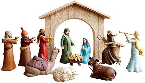 Amazon.com: The Nativity Store - Joy to the World Nativity Set ...