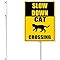 Amazon.com : Houseuse Turtle Crossing Sign With Stake Slow Down Sign ...