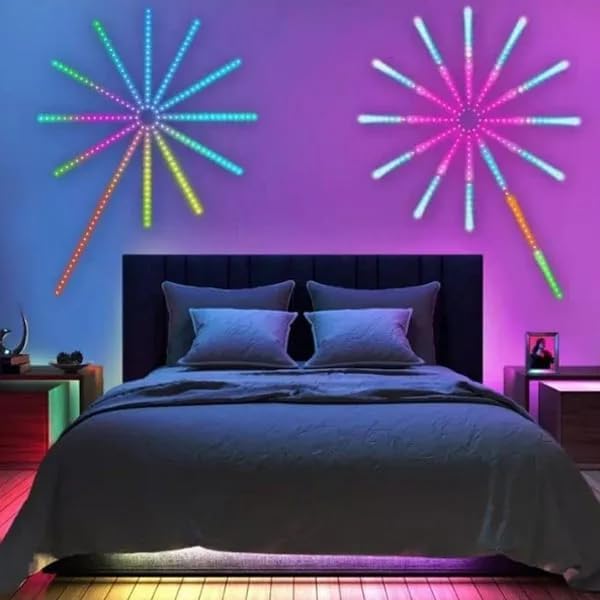 Buy DEMOKRAZY Fireworks LED Strip Light, 240 LEDs with Remote Control ...
