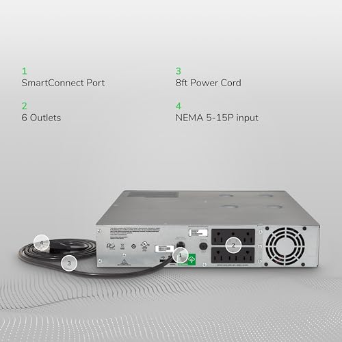 APC 1500VA Smart UPS with SmartConnect, SMC1500-2UC Rack Mount UPS ...