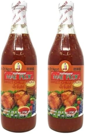 Amazon.com: Mae Ploy Sweet Chilli Sauce 730ml x 2 Bottle, 25fl.oz, 920g ...