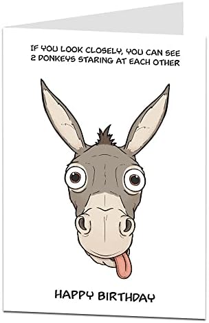 Funny Rude Birthday Card. Humour 2 Donkeys Offensive For Him Men ...